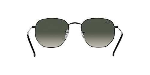 Ray-Ban RB3548 Hexagonal Sunglasses, Black/Grey Gradient, 54 mm