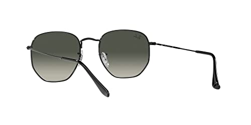 Ray-Ban RB3548 Hexagonal Sunglasses, Black/Grey Gradient, 54 mm