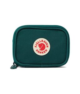 fjällräven kanken card wallet for men, and women - zippered compartment with interior coin pocket, exterior sleeve, and durable design arctic green one size one size