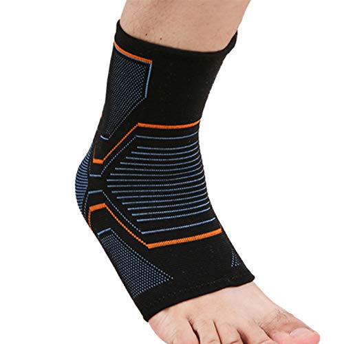 Adjustable Knitted Ankle Brace Support Sleeve, Breathable Arch Support Ankle Compression Socks for Injury Recovery Ankle Pain Relief, Swelling, Sprained Ankle, Men Women (XL)