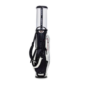 Helix Retractable 6 Way Golf Stand Bag with Wheels (White)