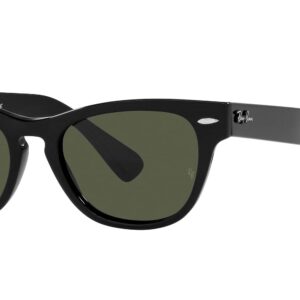 Ray-Ban RB2201 Laramie Square Sunglasses, Black/Green, 54 mm