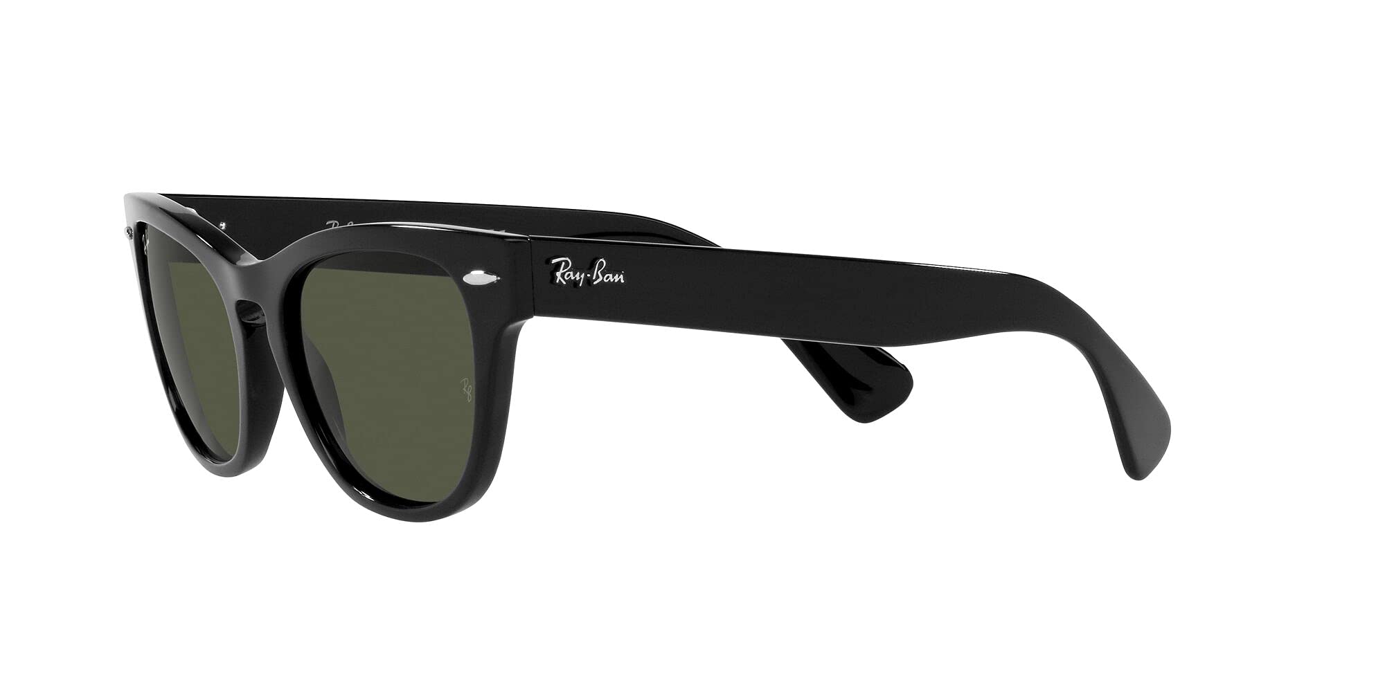 Ray-Ban RB2201 Laramie Square Sunglasses, Black/Green, 54 mm