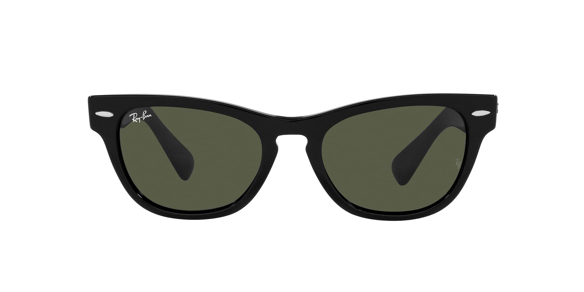 Ray-Ban RB2201 Laramie Square Sunglasses, Black/Green, 54 mm