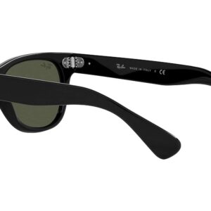 Ray-Ban RB2201 Laramie Square Sunglasses, Black/Green, 54 mm