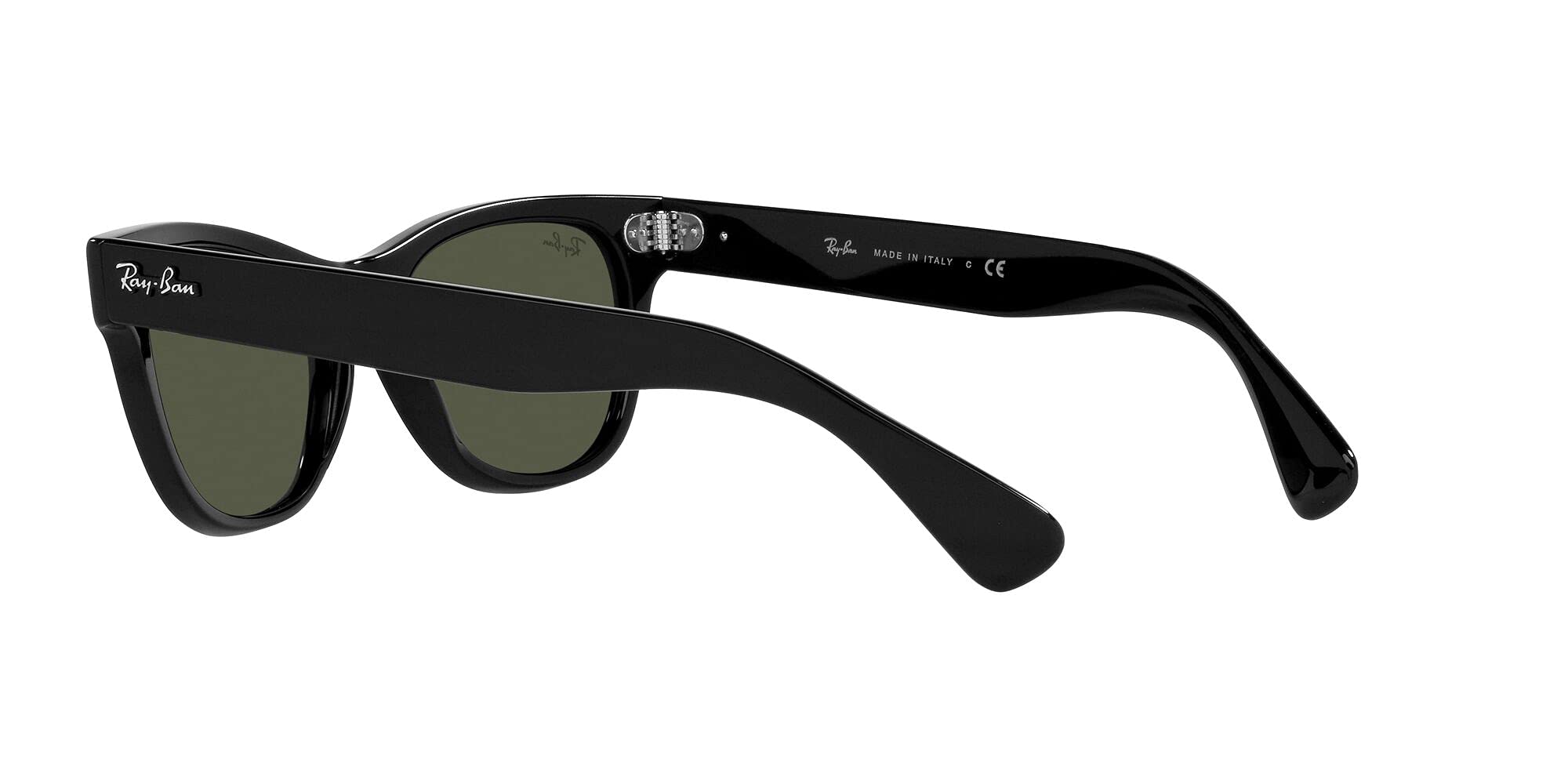 Ray-Ban RB2201 Laramie Square Sunglasses, Black/Green, 54 mm