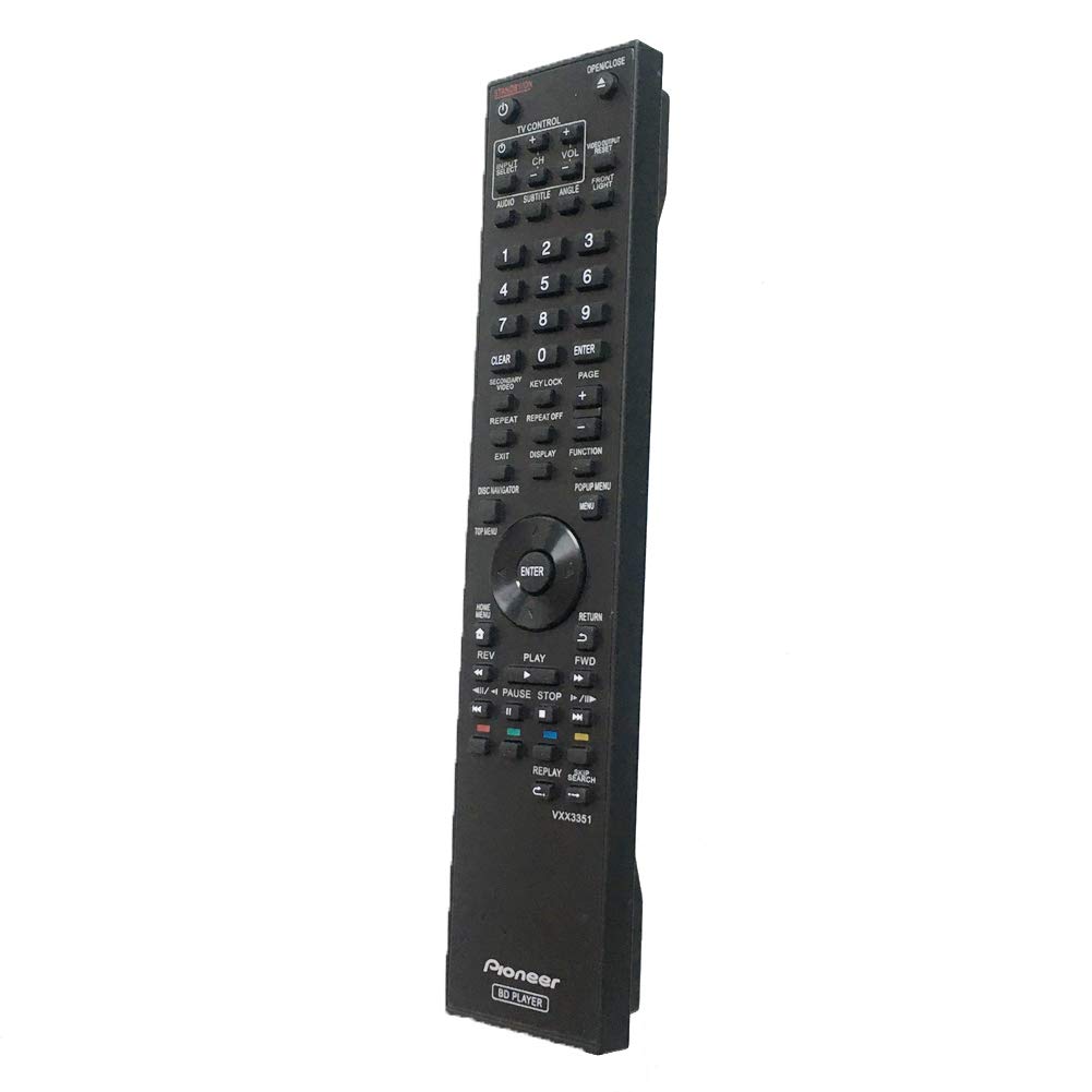 Replacement Remote Control Fit for Pioneer BDP-05FD VXX3351 BDP-23FD BDP-330 BDP-120 BDP-121 BDP140 4110 XXD3032 VXX3378 3D Blu-ray BD-Live DVD Disc Player