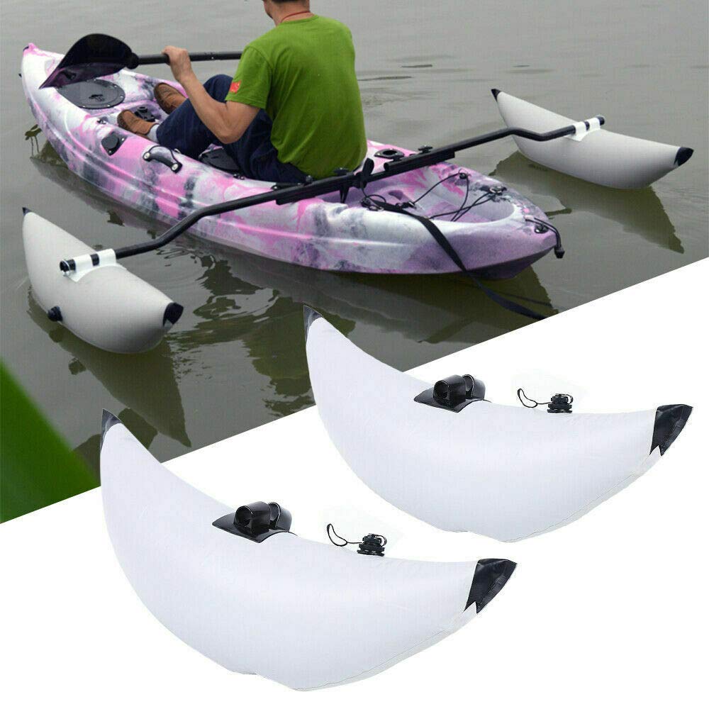 TBVECHI 2Pcs Kayak Outrigger PVC Inflatable Outrigger Canoe Boat Fishing Outrigger Pontoon Fishing Float Stabilizer Kit