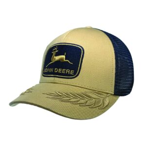 john deere twill mesh back trucker-navy-os