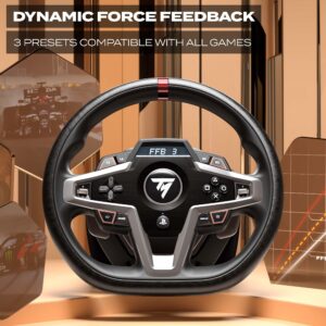 THRUSTMASTER T248P, Racing Wheel and Magnetic Pedals, HYBRID DRIVE, Magnetic Paddle Shifters, Dynamic Force Feedback, Screen with Racing Information (Compatible with PS5, PS4, PC)