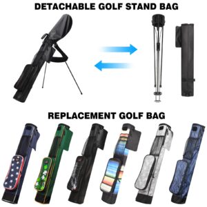 Craftsman Golf Lightweight Carry Sunday Bag with Stand Multicolor Perfect for Driving Range,Par 3 Course (Black)