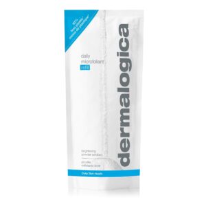 dermalogica daily microfoliant, face exfoliator scrub powder with salicylic acid and papaya enzyme, achieve brighter, smoother skin daily, refill pack, 2.6 oz