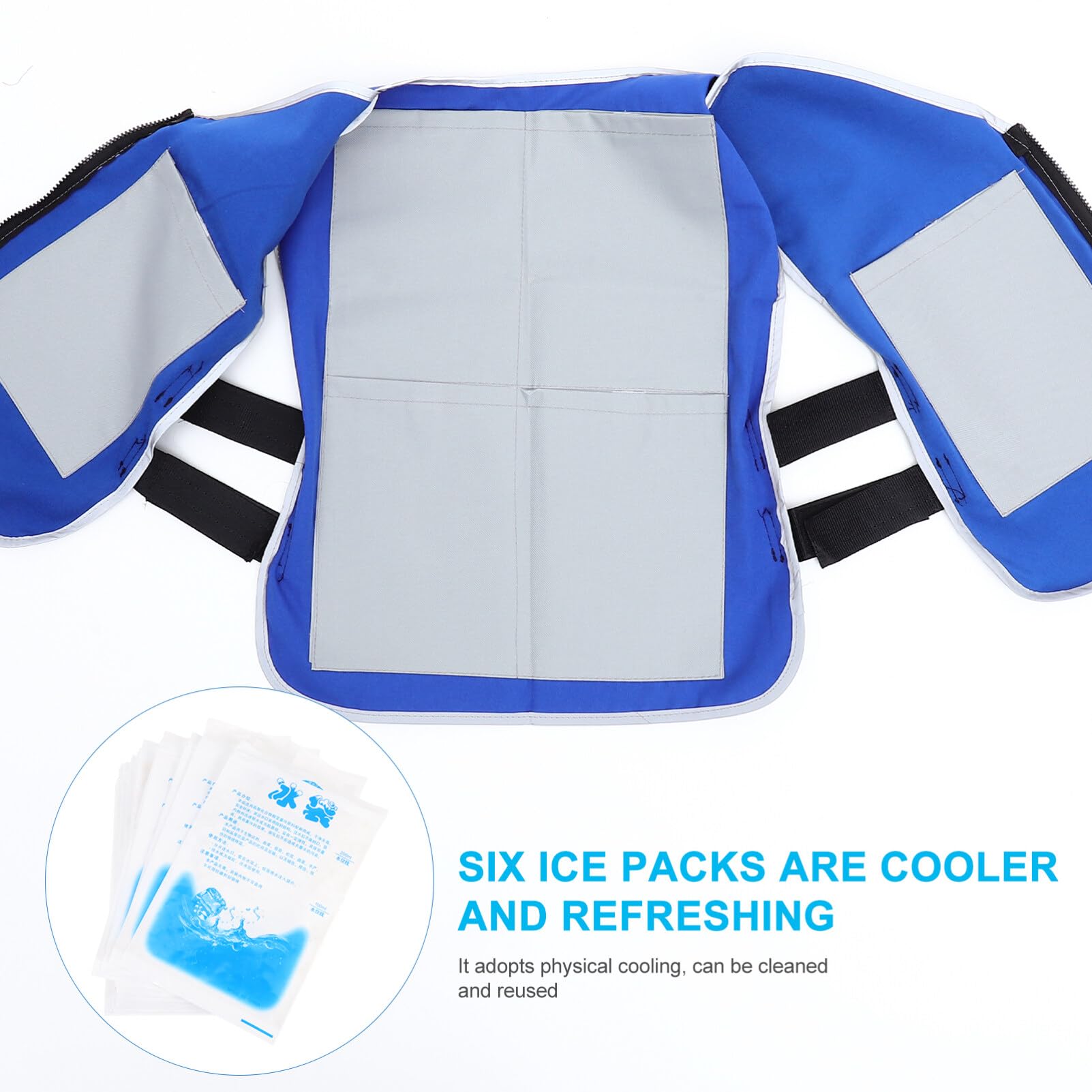 FAVOMOTO Practical Cooling Vest - for Summer Activities like Fishing, Cycling, Running, Cooking, Gardening, and Motorcycling - Includes 20 Ice Packs for Men, Women, and Teens