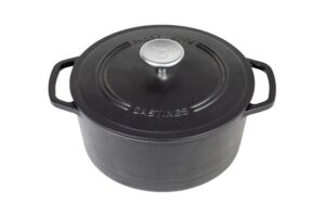 marquette castings 4 qt. enameled cast iron dutch oven (matte black)