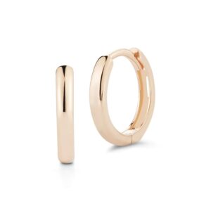 mateo new york, rose gold huggie