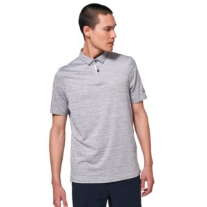 oakley men's contender htr polo, light grey hthr, xl