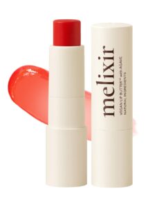 melixir vegan lip butter #08 havana(tinted) (+11 more colors) 0.13oz, bee free, petrolatum free, deep nourishing plant-based vegan chapstick, vegan lip balm for dry, cracked and chapped lips