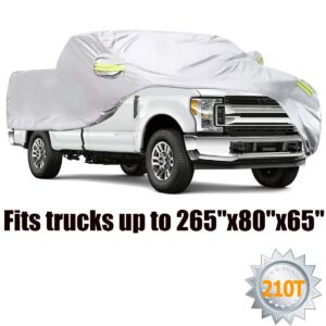 Truck Cover Waterproof All Weather Compatible with 1990-2021 F-150 Full Outdoor Truck Pickup Car Covers Lightweight Breathable Covers for Car UV Protection/Windproof/Dustproof/Scratch Resistant