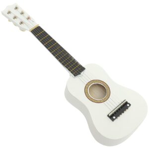 21 inch guitar small acoustic guitar for beginners 6- string wooden guitar white