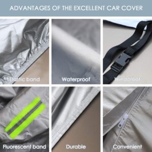 Truck Cover Waterproof All Weather Compatible with 1990-2021 F-150 Full Outdoor Truck Pickup Car Covers Lightweight Breathable Covers for Car UV Protection/Windproof/Dustproof/Scratch Resistant