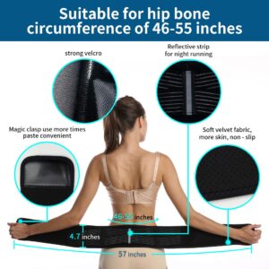 SUNFATT Plus-Size Back Support for Women,Back Support Belt for Women,55" Back Brace for Lower Back Pain Women,Lower Back and Sciatica Pain Relief Devices,Sacroiliac Belt Suit for 43-57" Hip. Black