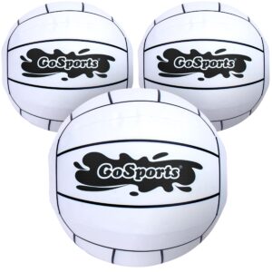 gosports 12 inch xl inflatable volleyball, 3 pack - easier rallies on an epic scale for all skill levels