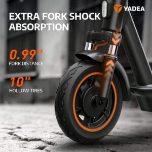 Yadea KS5 Foldable Electric Scooter for Adults, 18.6 mph, 25 miles range, 16% hill grade, 41 lbs, Smoky Gray