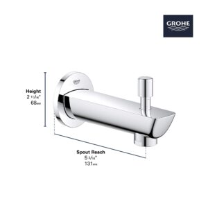 GROHE 13287001 Bauloop Diverter Tub Spout, Starlight Chrome