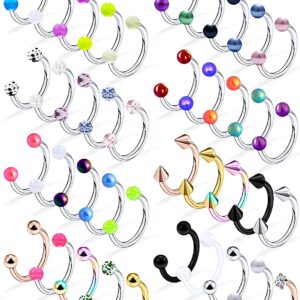 Prjndjw 16G Surgical Steel Nose Septum Rings Piercing Jewelry Horseshoe Septum Jewelry Cartilage Helix Tragus Earring Hoop Eyebrow Lip Hoop Retainer for Women Men Body Piercing Rings 10mm CZ glow