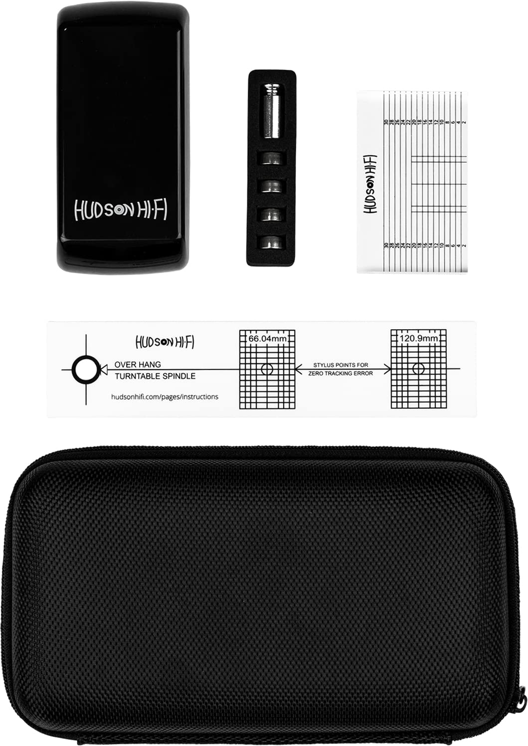 Turntable Cartridge Alignment 3-pc Kit w/Premium PE Case-Vertical Tracking Angle Block for DJ Turntable & Phono Cartridge,Turntable Stylus Digital Scale,Tonearm Cartridge - Record Player Accessories