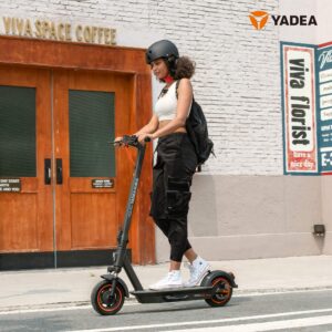 Yadea KS5 Foldable Electric Scooter for Adults, 18.6 mph, 25 miles range, 16% hill grade, 41 lbs, Smoky Gray