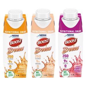 boost breeze, variety case, 8 fl oz (pack of 24)