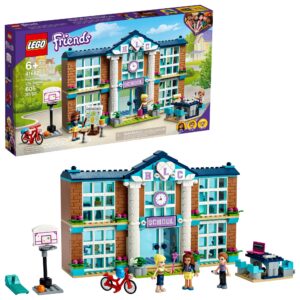 lego friends heartlake city school building kit with 3 mini figures and classrooms