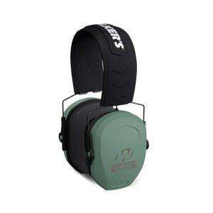 walker's earmuffs, slim passive-sage green w/fde logo, one-size