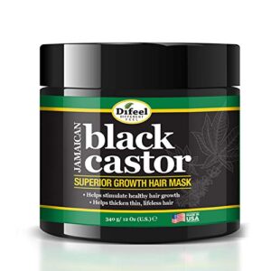 difeel superior growth jamaican black castor oil hair mask 12 oz.