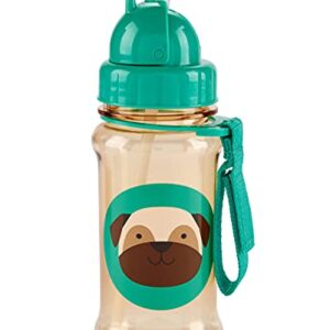 Skip Hop Toddler Sippy Cup with Straw, Zoo Straw Bottle, Pug