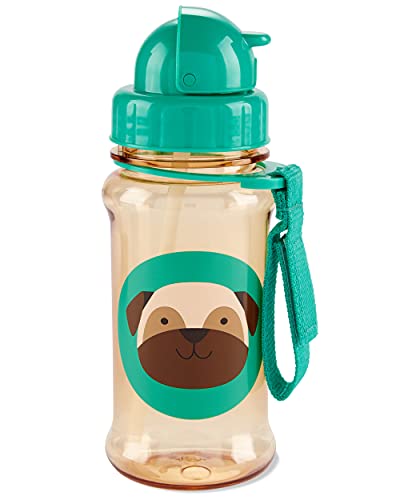 Skip Hop Toddler Sippy Cup with Straw, Zoo Straw Bottle, Pug