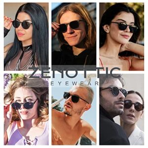 ZENOTTIC Polarized Sunglasses for Women Men: Retro Shades Round | Square Frame UV Protection 2 Pack