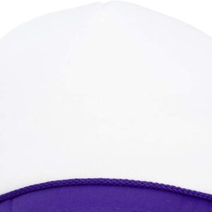 MR.R Sublimation Blank Polyester Mesh Cap Mesh Hat Two Tone Trucker Summer Mesh Cap with Adjustable Snapback,Purple,2 Pieces per Pack