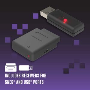 Retro-Bit Legacy 16 Wireless 2.4GHz Controller for SNES, Switch, PC, MacOS, RetroPie, Raspberry Pi and Other USB Devices (Classsic Gray)