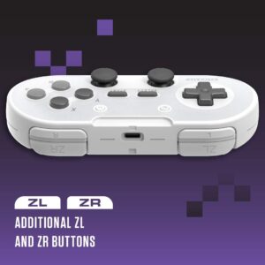 Retro-Bit Legacy 16 Wireless 2.4GHz Controller for SNES, Switch, PC, MacOS, RetroPie, Raspberry Pi and Other USB Devices (Classsic Gray)