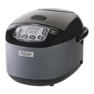 zojirushi nl-gac18bm 10 cup (uncooked) umami micom rice cooker and warmer (metallic black)