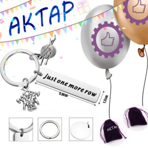 AKTAP Knitting Lover Keychain Crocheting Jewelry Just One More Row Knitting Maker Gift for Knitter Grandmother Gift (Knitting Lover Keychain)