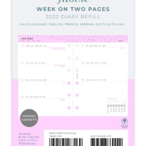 Filofax Pocket Confetti Week to View Diary - 2022 22-68291