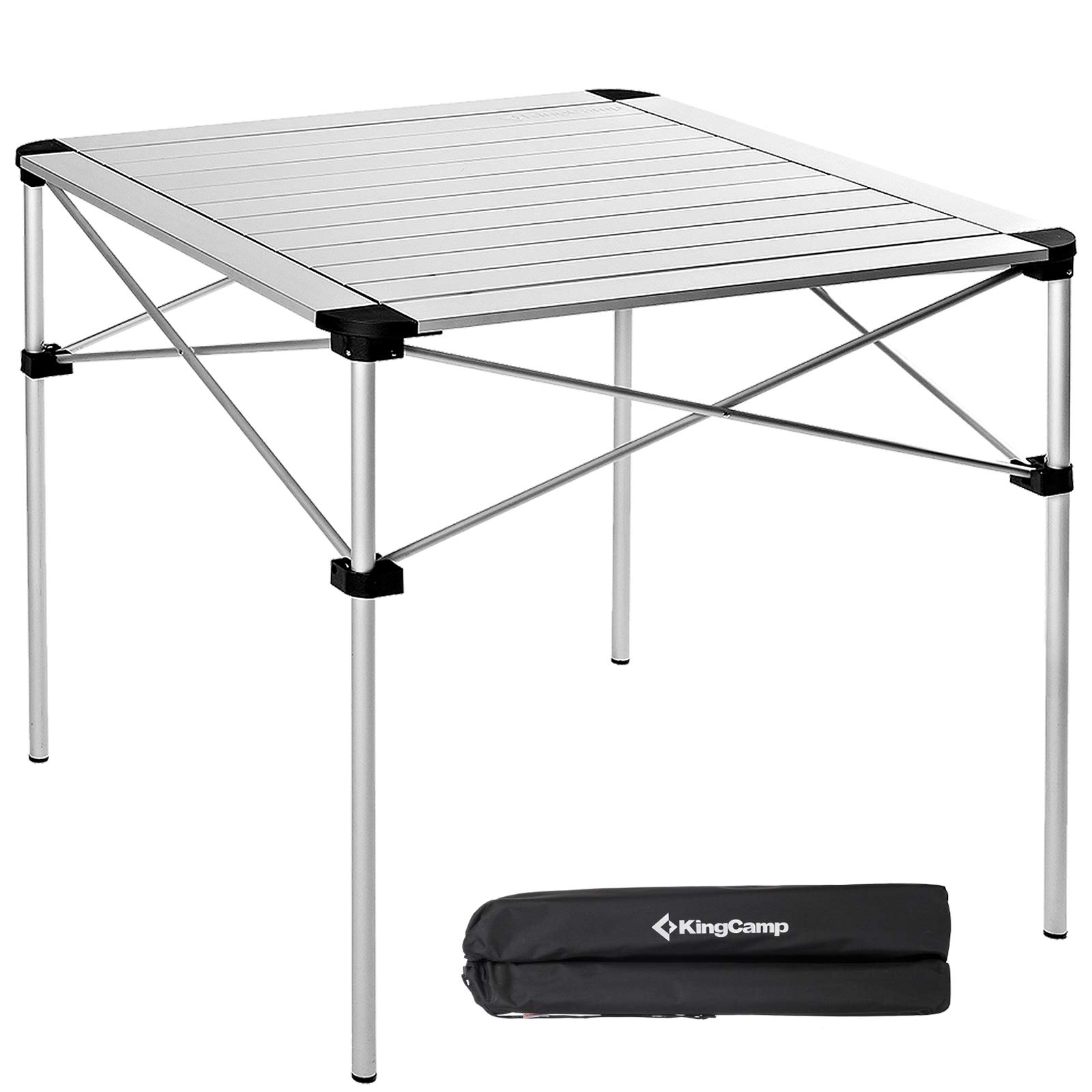 KingCamp KC3961_Silver Camping Table, 27.5"×27.5"×27.1"