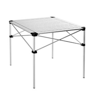 KingCamp KC3961_Silver Camping Table, 27.5"×27.5"×27.1"