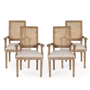 christopher knight home maria dining chair sets, wood,beige + natural