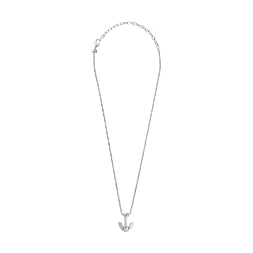 Skagen Women's Pendler Silver-Tone Stainless Steel Anchor Pendant Necklace (Model: SKJM0187040)