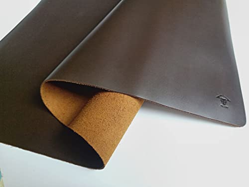 Niaiu Full Grain Leather Desk Pad Protector, 36'' x 17'' Large Genuine Leather Desktop Blotter Mats for Keyboard and Mouse, Big Desk Writing Pad for Office/Home/Work/Game -Dark/Brown