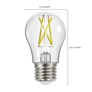 Satco Dimmable Led Filament Lamps, S12415, High Lumens, 8 Watt, A19; Clear; Medium Base; 3000K; 90 CRI; 120 Volt for use at Residential, Hospitality, Display and Commercial (6 LED Light Bulbs)